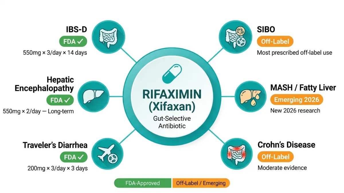 Rifaximin: What It Does, Dosage and Side Effects (2026)