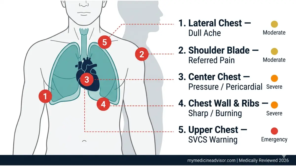 Mesothelioma Chest Pain: 5 Warning Locations (2026)