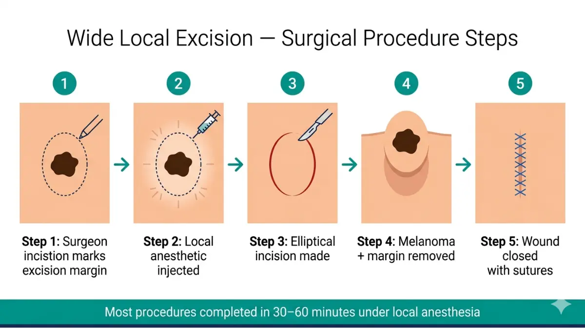 Wide Local Excision Melanoma: Margins, Scars and Recovery